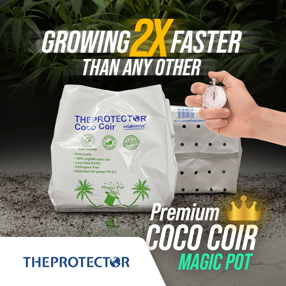 Welcome to Shoptheprotector - 1 Gallon Magic pot Coco Coir Polybag Open Top